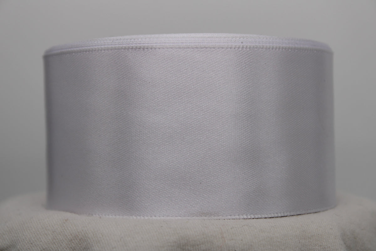 ribbon satin 2" snow white – Laughing Woman Crafts & Supplies